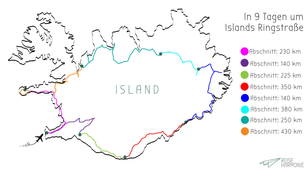 Meine Island Reiseroute: In 9 Tagen um die Ringstraße